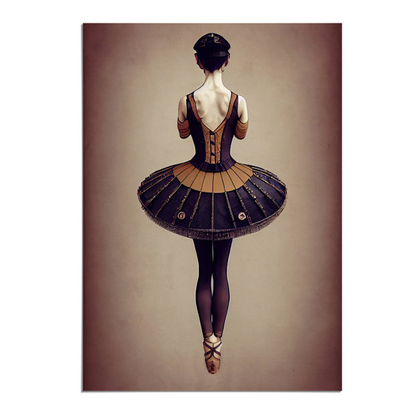 Rosdorf Park Vintage Ballerina - No Frame Rectangle Print on Canvas ...